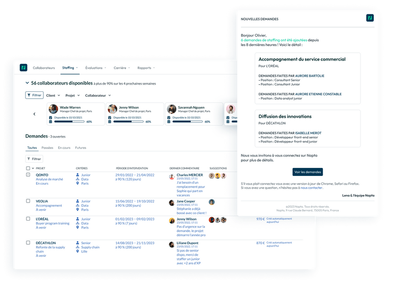 Your resource management tool: automate all your workflows | Napta Your resource management tool: automate all your workflows | Napta